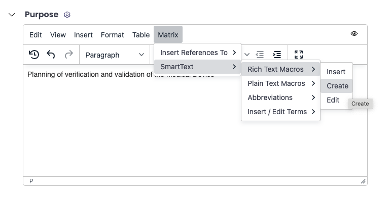 Smart Text / Text Macros / Terms and Abbreviations