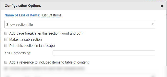 Changing the layout of document section